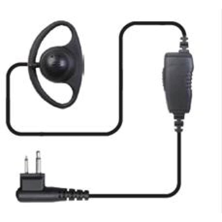 MOTOROLA D-Shape Earphone MIC With Standard PTT In Line Style, 2 Pin ...